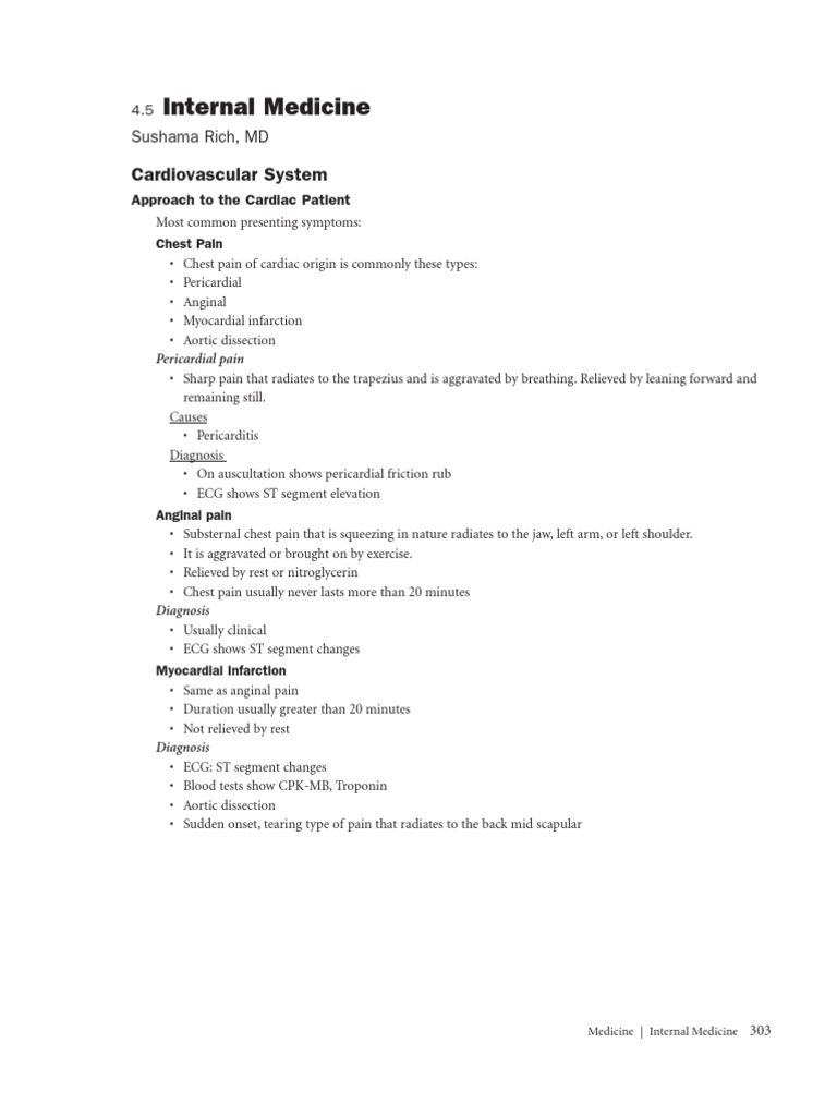 Cardiac Symptoms and Diagnostic Approaches | PDF | Angina Pectoris ...