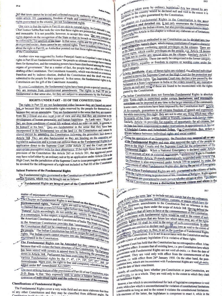 Fundamental Rights | PDF | Constitution | Political Law