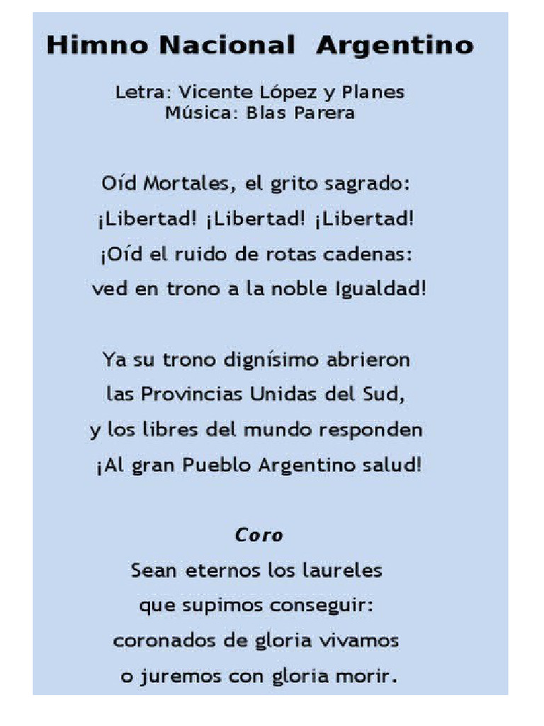 Himno Letra | PDF