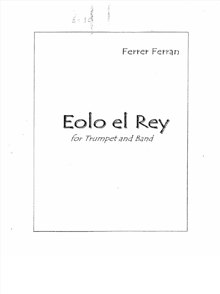 Eolo el Rey: Score for Trumpet & Band | PDF | Percussion Instruments ...