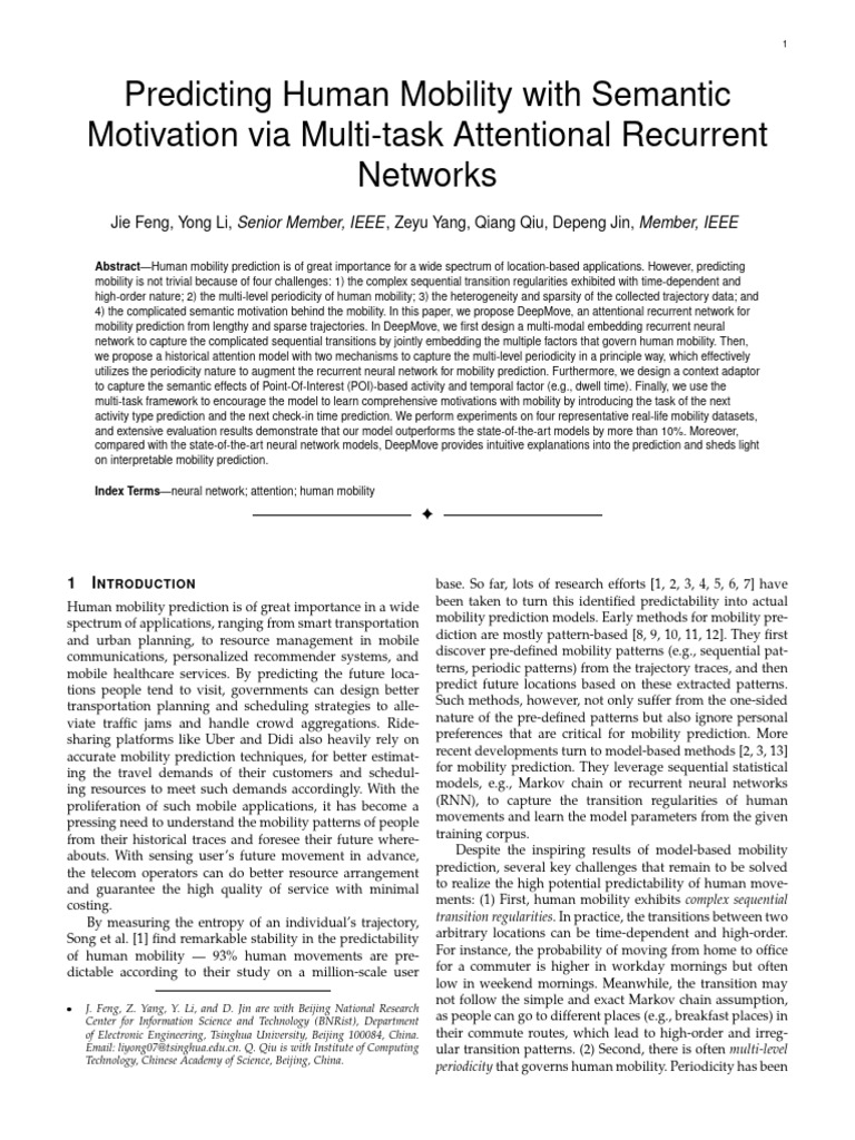 Human Mobility Prediction with DeepMove | PDF | Prediction | Machine ...