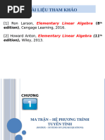 TỔNG HỢP KIẾN THỨC MA TRẬN TOÁN 1 | PDF