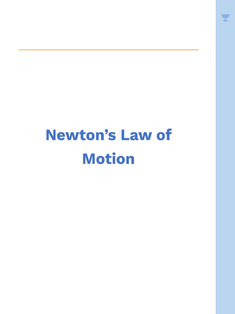 Newtons Laws of Motion Lesson Full | PDF