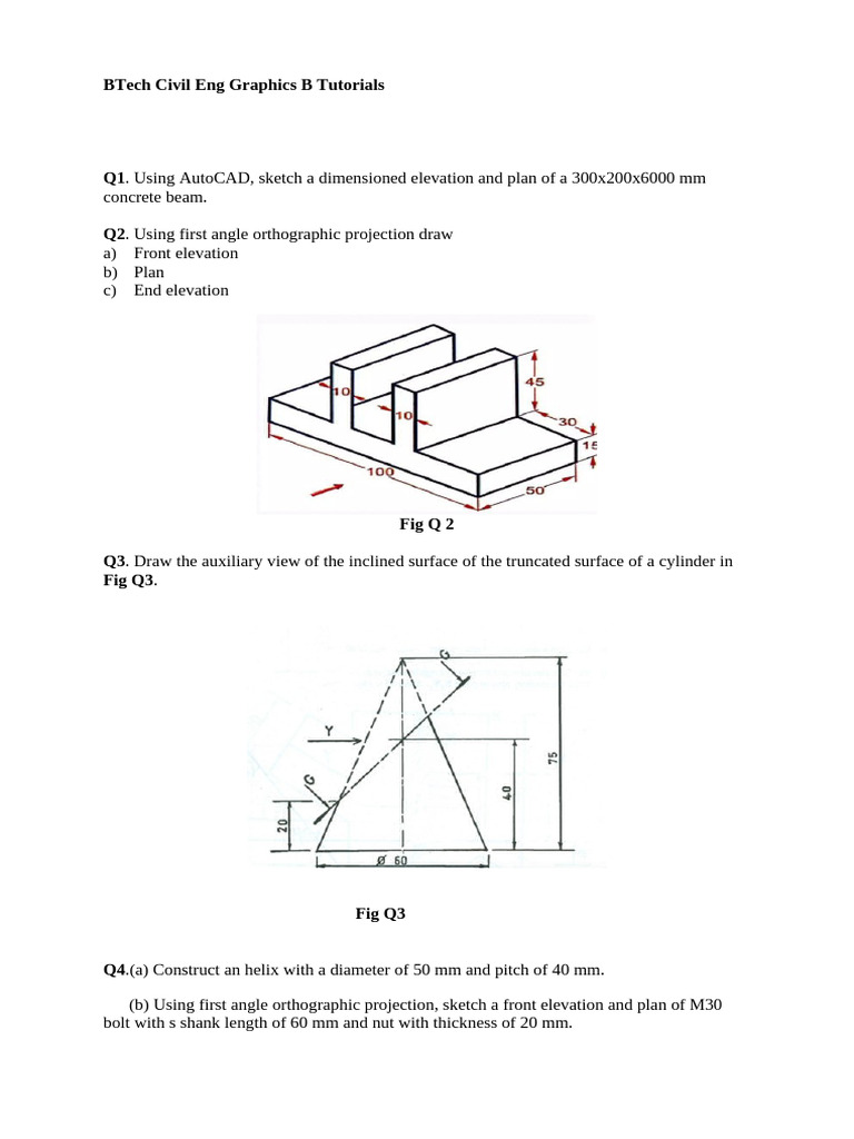BTech Civil Eng AutoCAD Graphics Guide | PDF