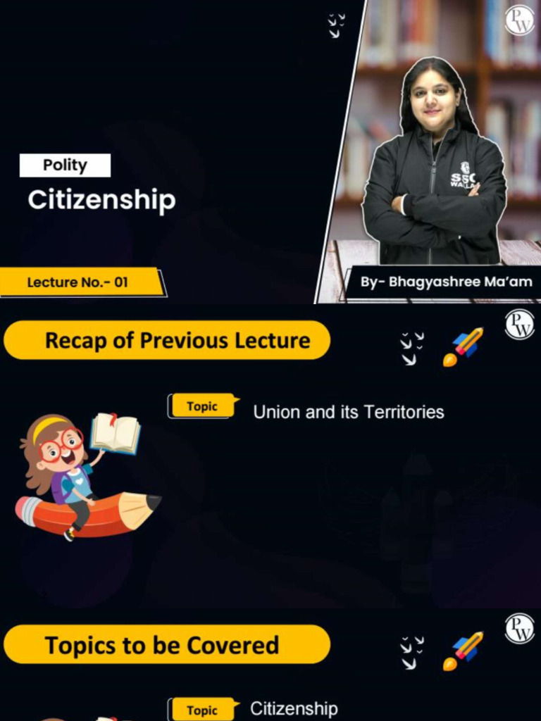 523) Citizenship Class Notes Polity Team SPY | PDF