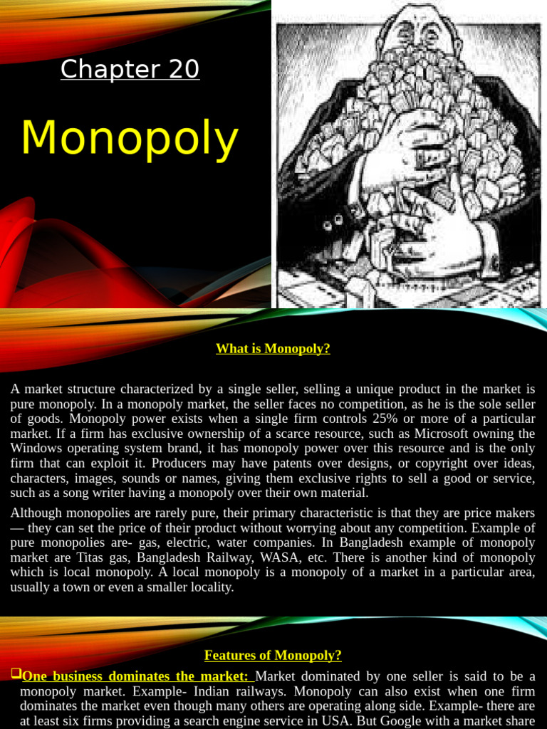 Understanding Monopoly Market Structure | PDF | Monopoly | Elasticity ...