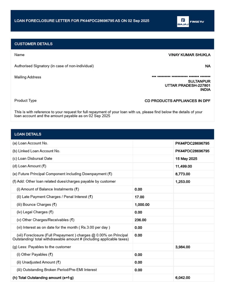 Foreclosure Letter 14-25-57 | PDF | Payments | Foreclosure