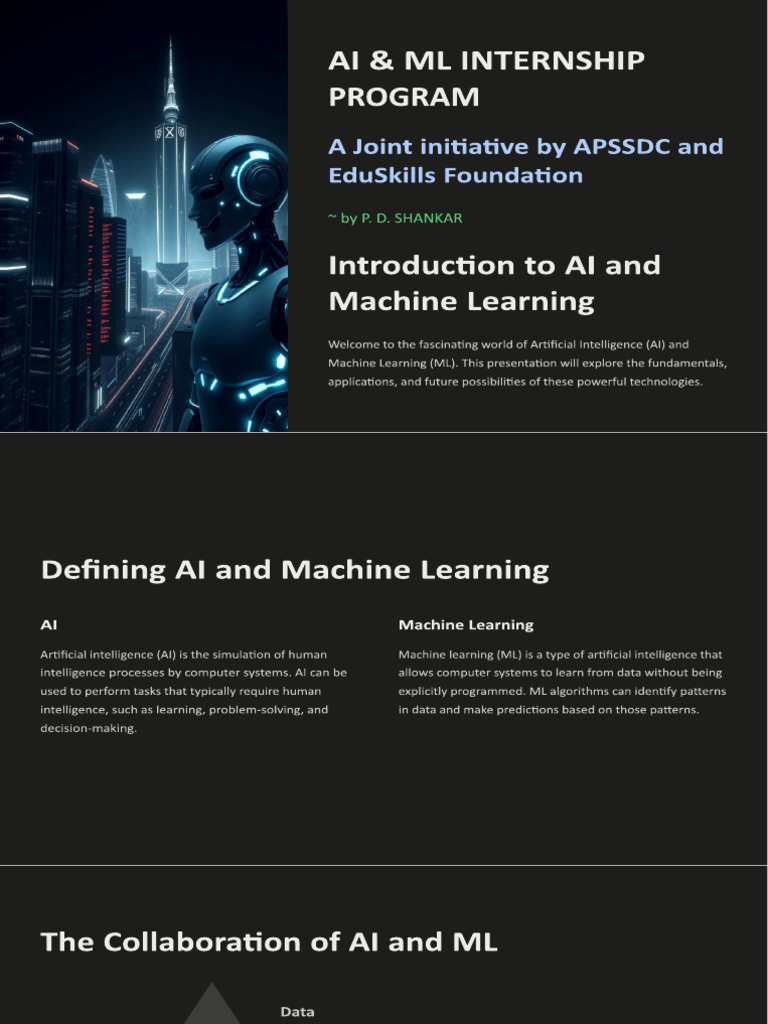 Shankar's (AI&ML PPT Presentation) | PDF