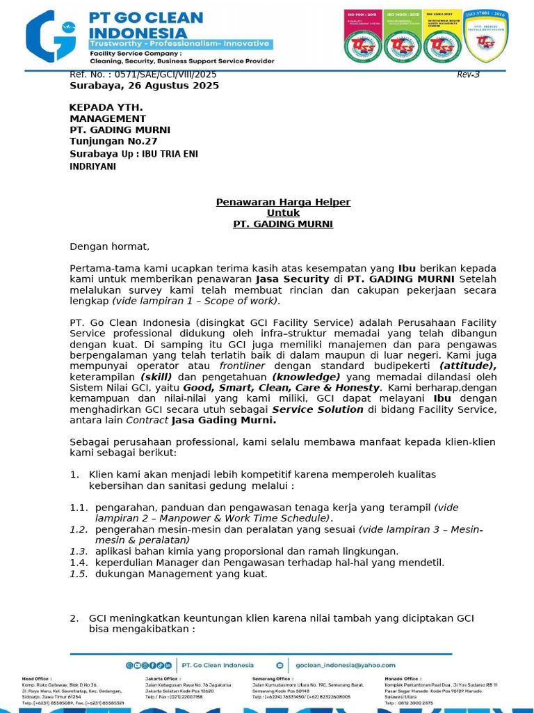 Negohelperpenawaran Harga Gading Murni | PDF