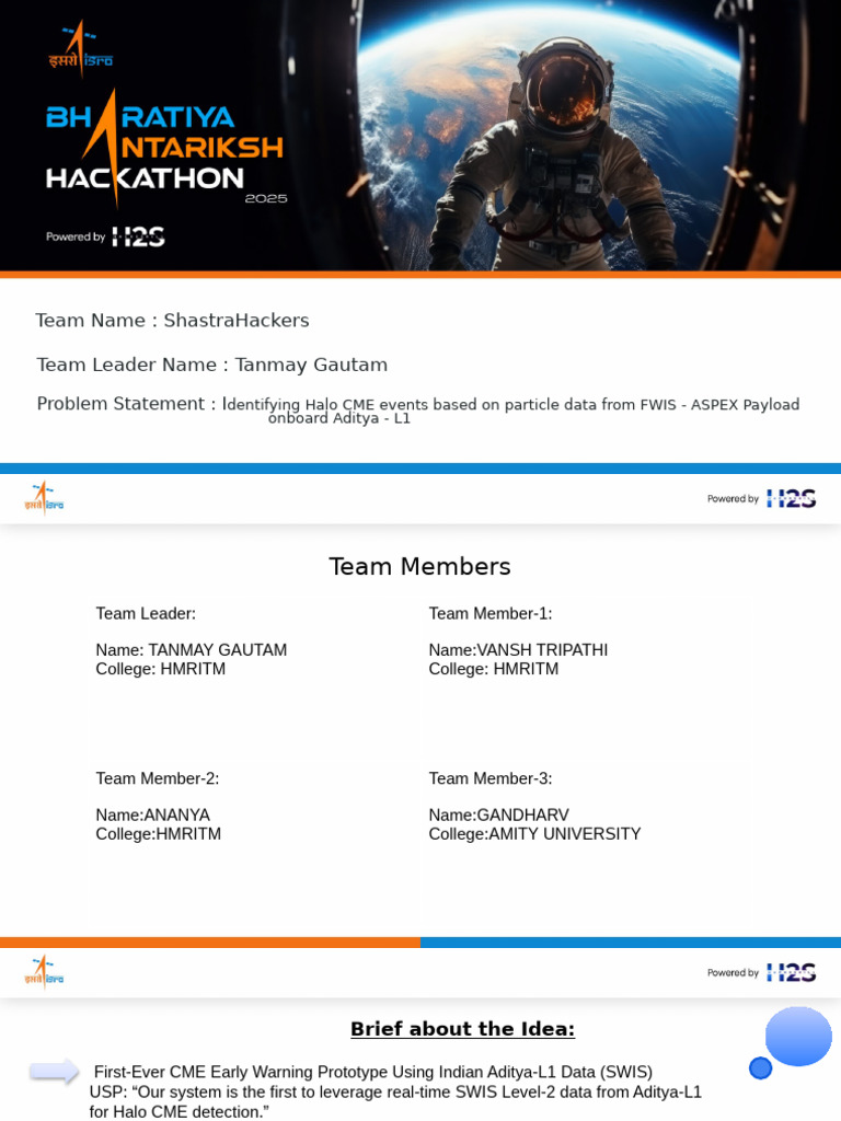 Bharatiya Antariksh Hackathon 2025 Idea Submission PPT[1] | PDF | Time Series | Computing