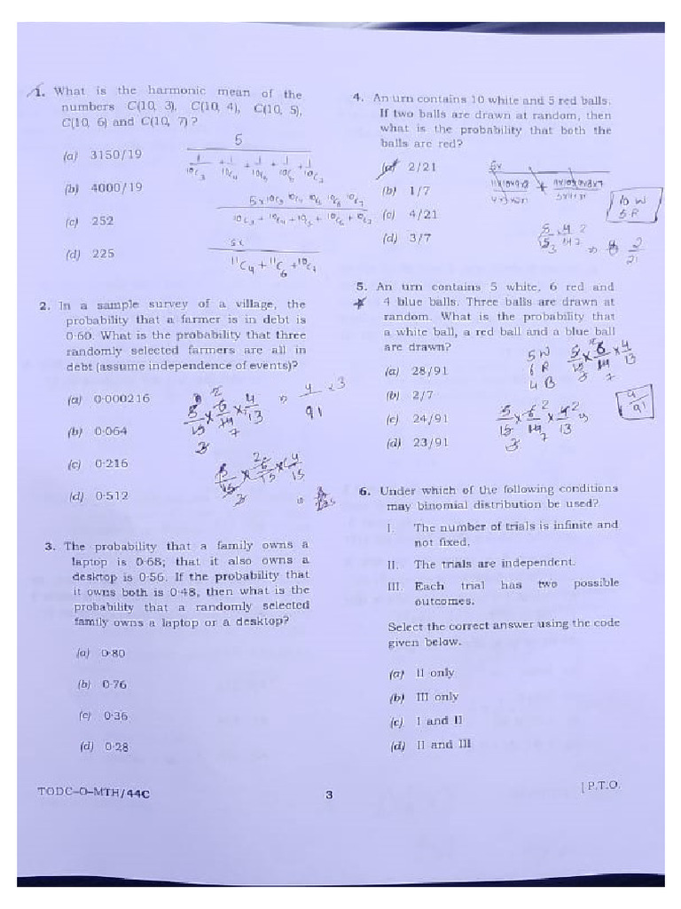 NDA 2 2025 Maths SET C Question Paper | PDF