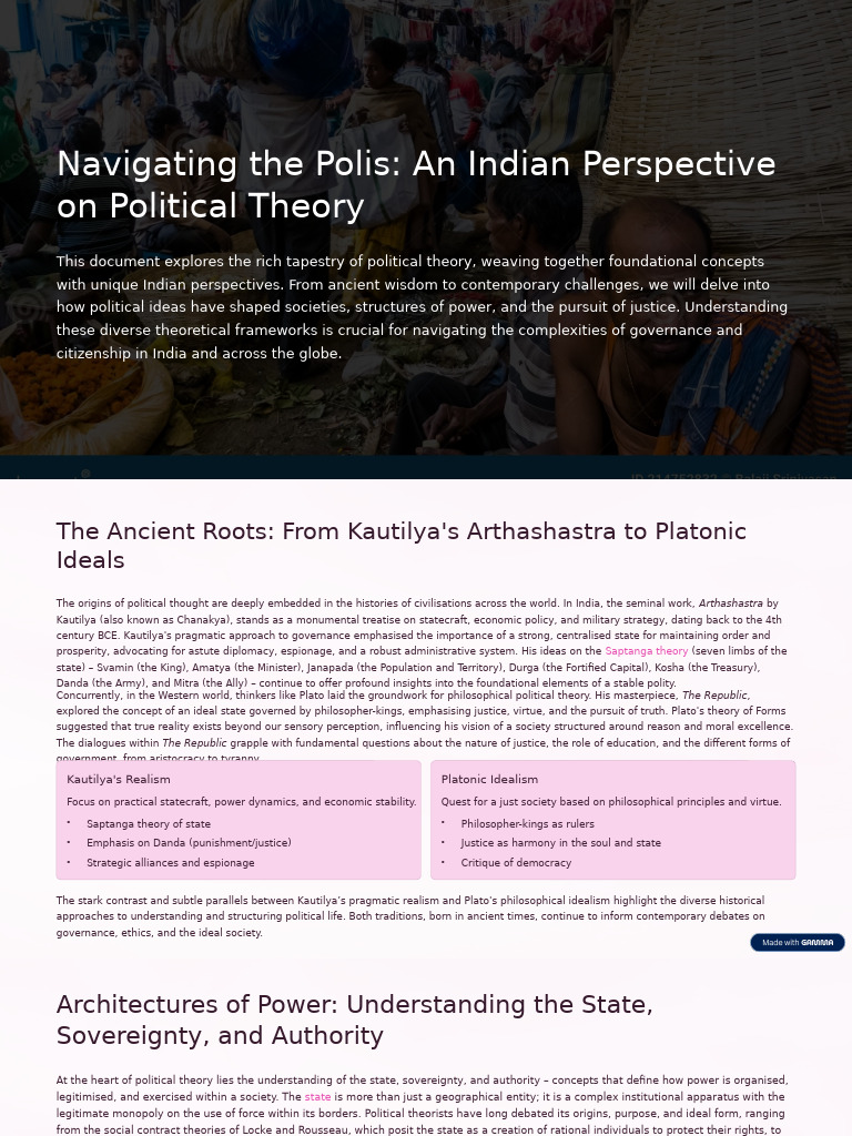 Navigating The Polis An Indian Perspective On Political Theory | PDF ...