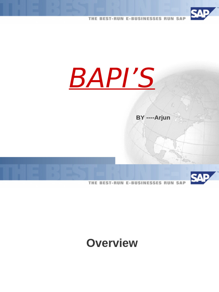 BAPI'S | PDF | Computer Engineering | Computer Science