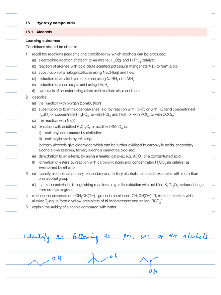Alcohols: Properties and Reactions Guide | PDF | Aldehyde | Ether