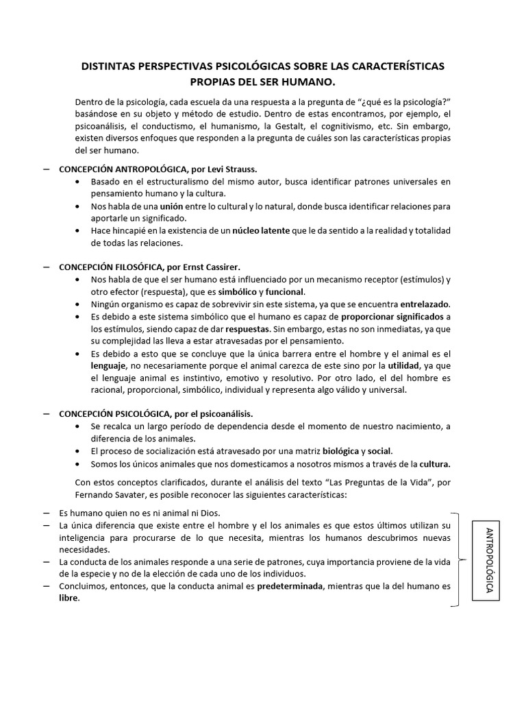 Características Propias Del Ser Humano | PDF | Sicología | Humano