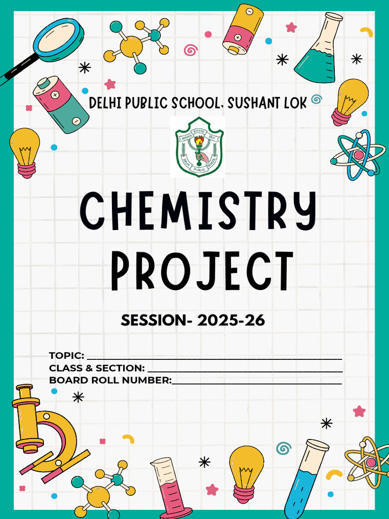 Class 12 Chemistry Project Cover Page | PDF