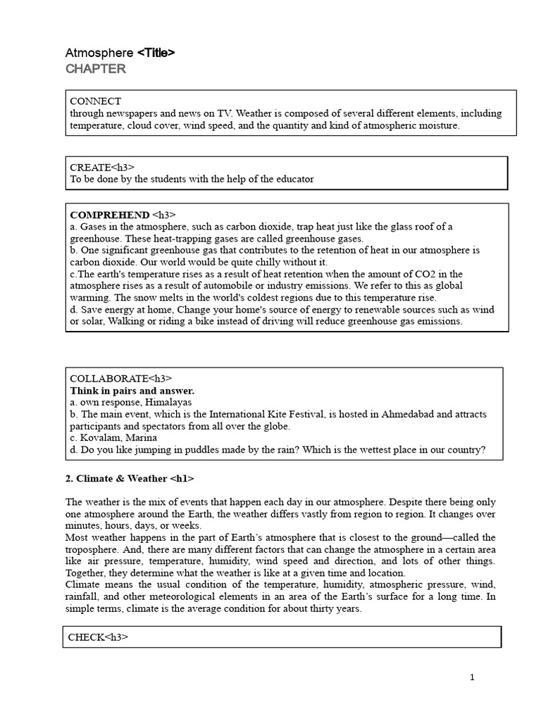G7 Ss L12 Atmosphere AK | PDF | Atmosphere Of Earth | Atmosphere
