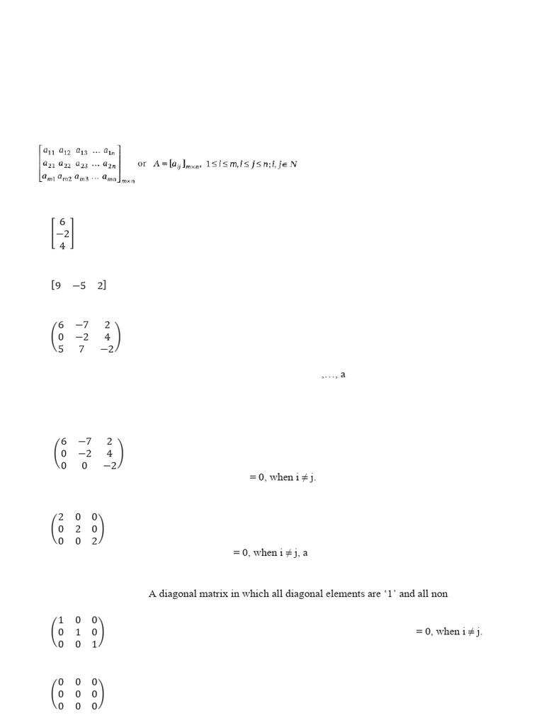 Matrices & Determinants Notes 2025 | PDF | Matrix (Mathematics ...