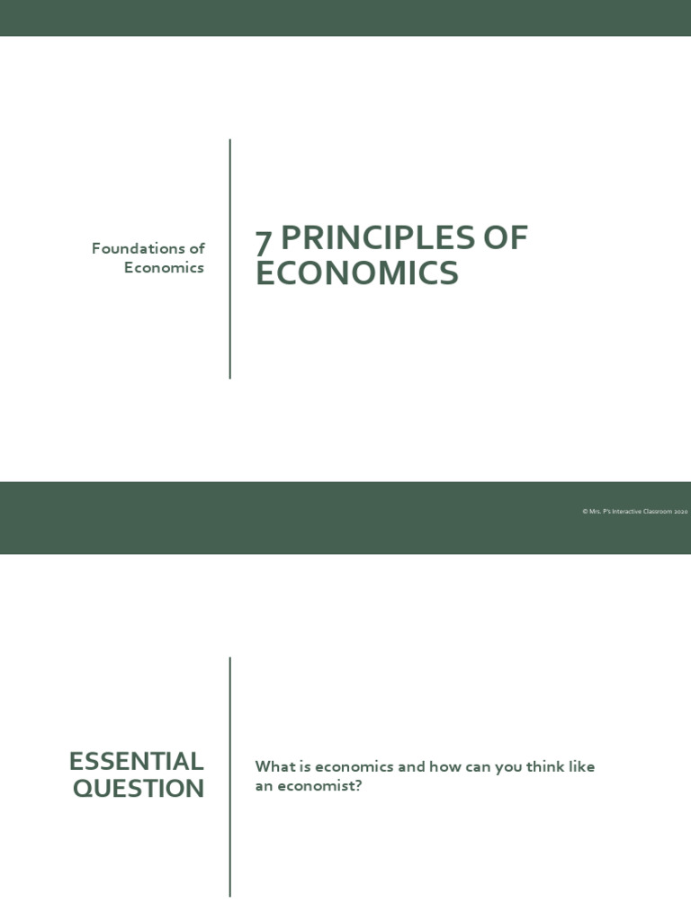 7 Principles of Economic Thinking | PDF | Economics | Consumption ...