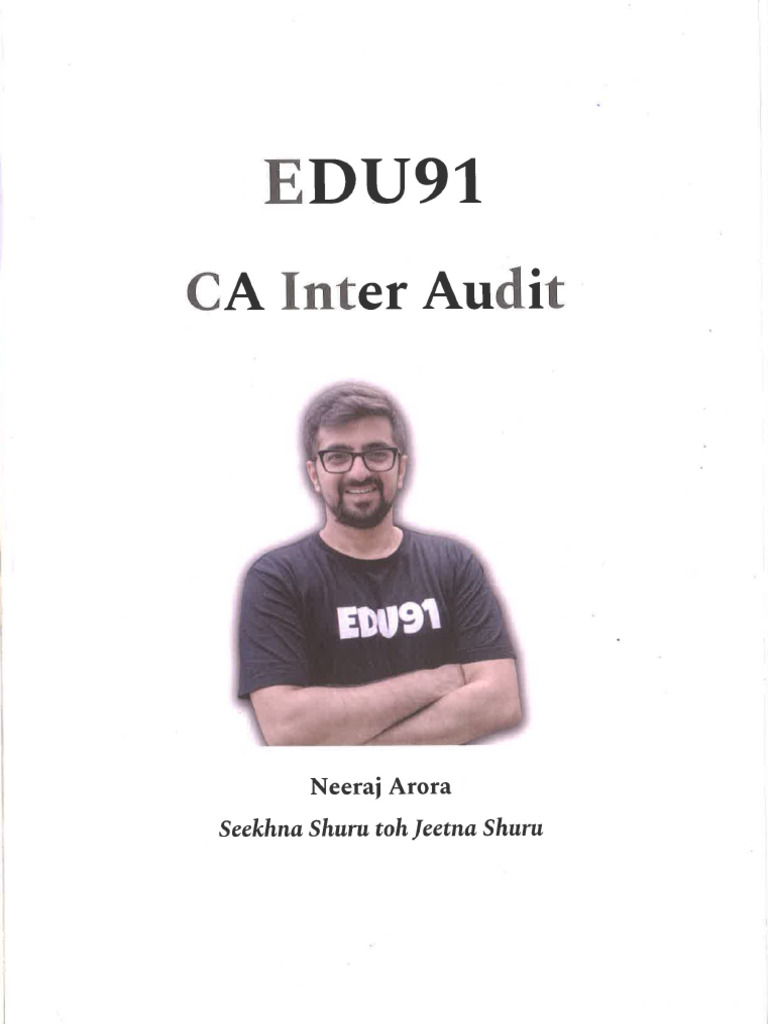 Audit Book - by CA Neeraj Arora (Concept) | PDF