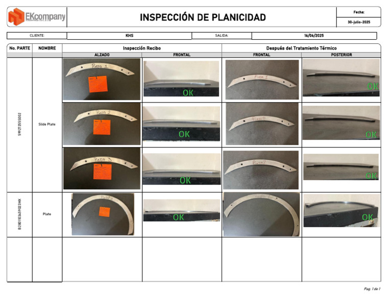 Inspeccion de Planicidad - 160625 | PDF