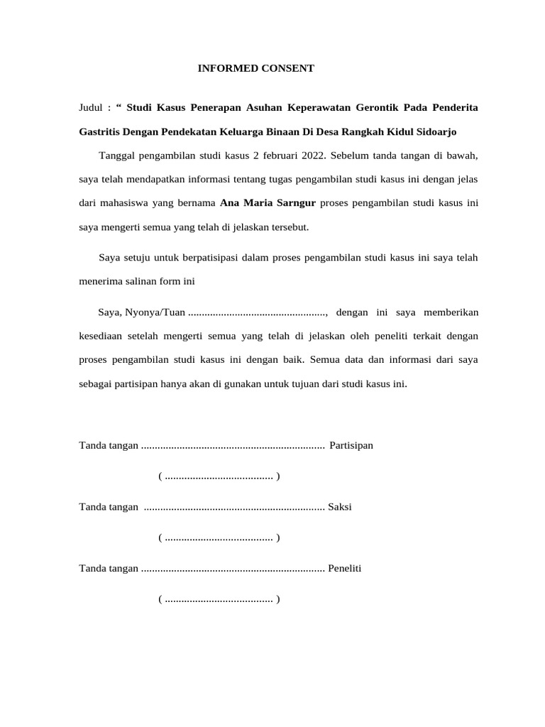 Informed Consent | PDF