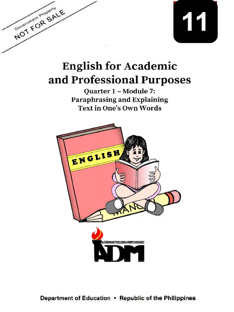 EAPP Quarter 1 Module 7 ADM | PDF | Grammar | Syntax