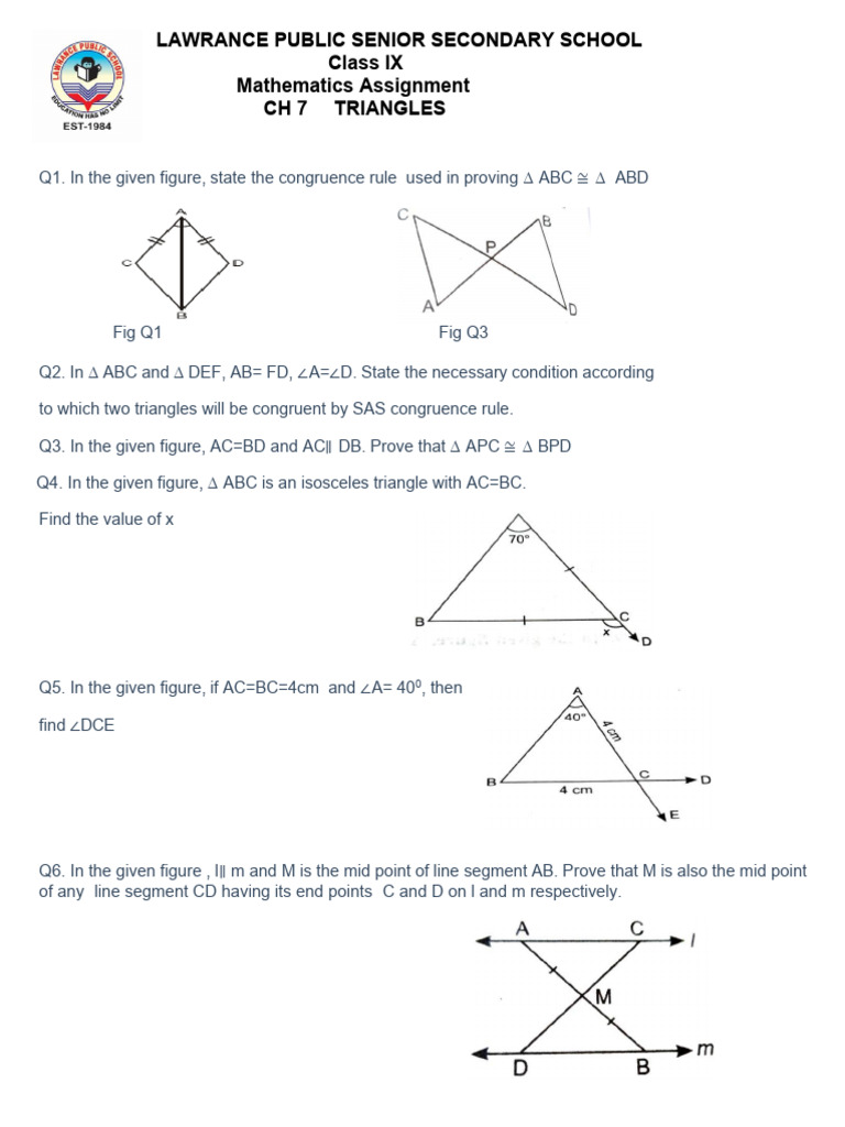 CH 7 Triangles | PDF