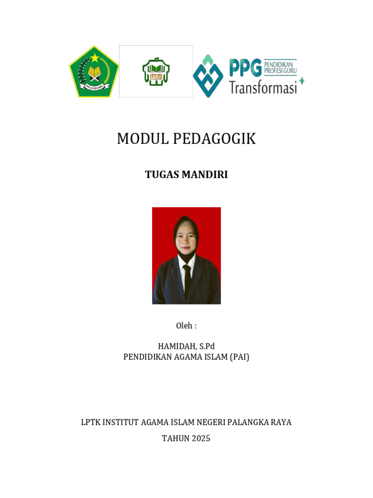 Tugas Mandiri Modul Pedagogik Hamidah Pai Compressed | PDF