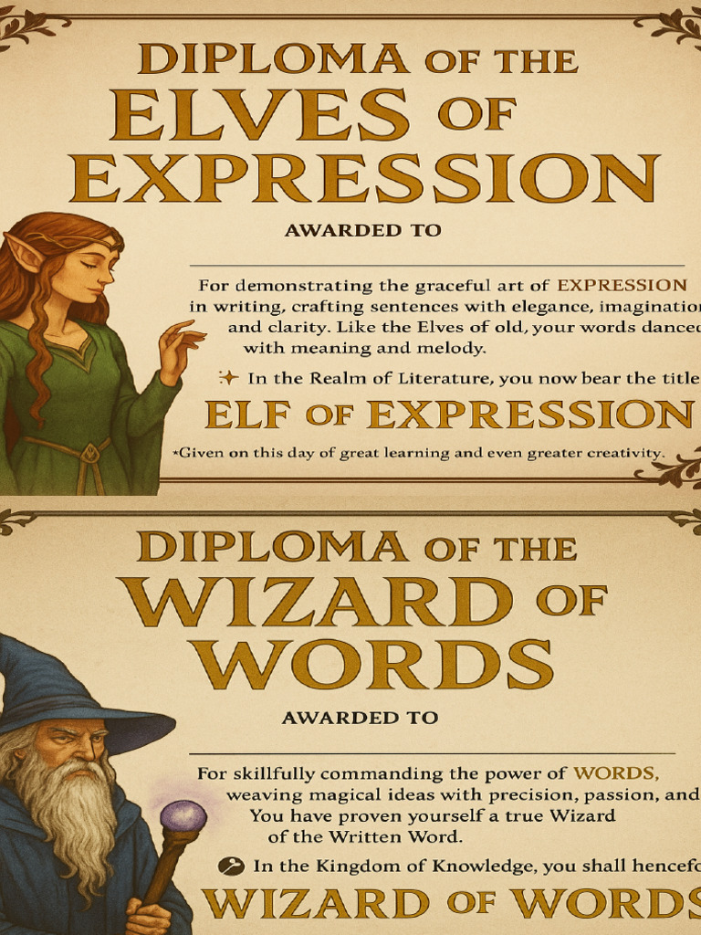 Final Fantasy Literature Diplomas | PDF