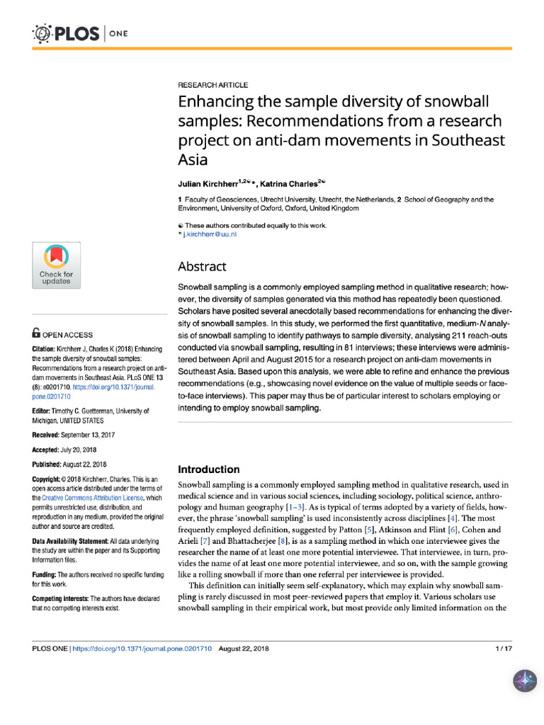 Enhancing The Sample Diversity of Snowball Samples - Recommendations ...