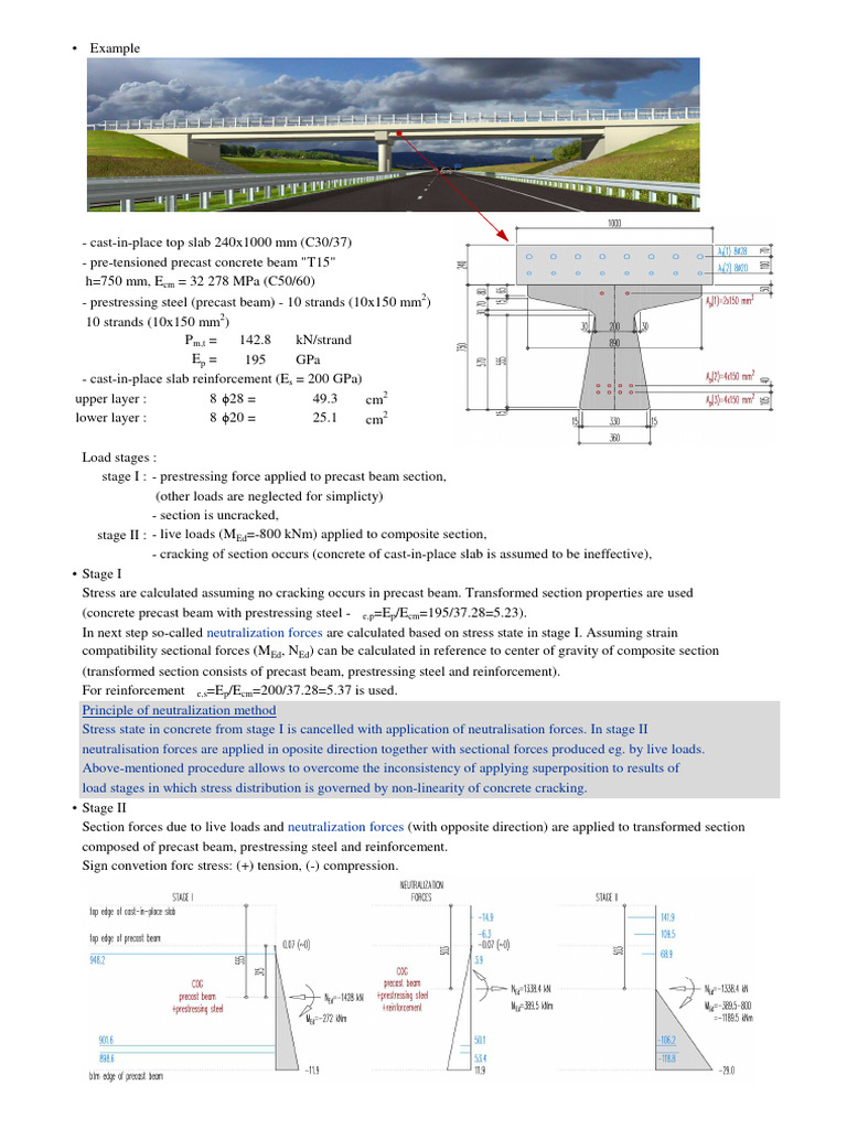 Precast Concrete Girder SLS Analysis-1 | PDF | Prestressed Concrete ...