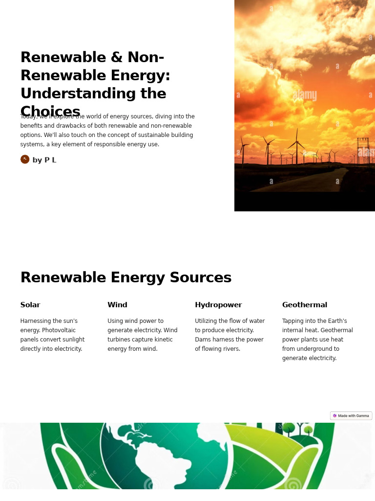 Renewable vs Non-Renewable Energy Guide | PDF | Renewable Energy ...