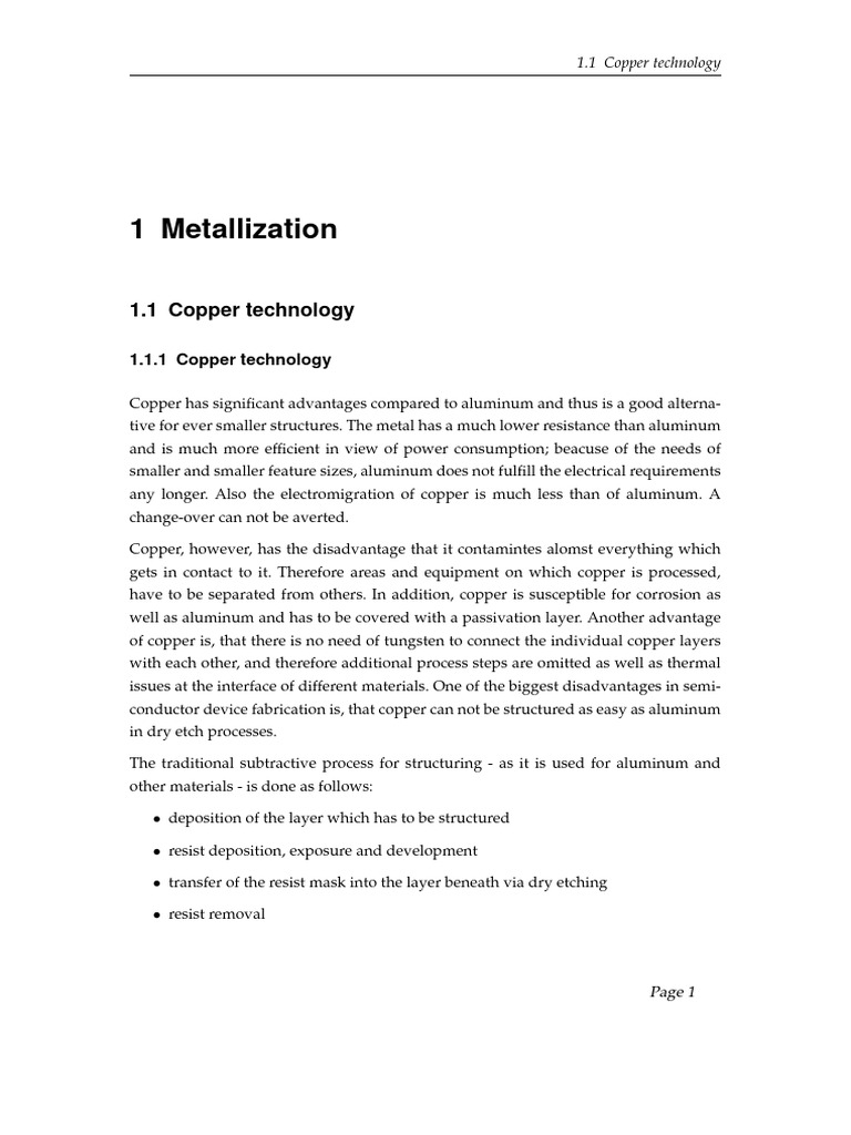 Metallization - Copper Technology | PDF | Permittivity | Dielectric