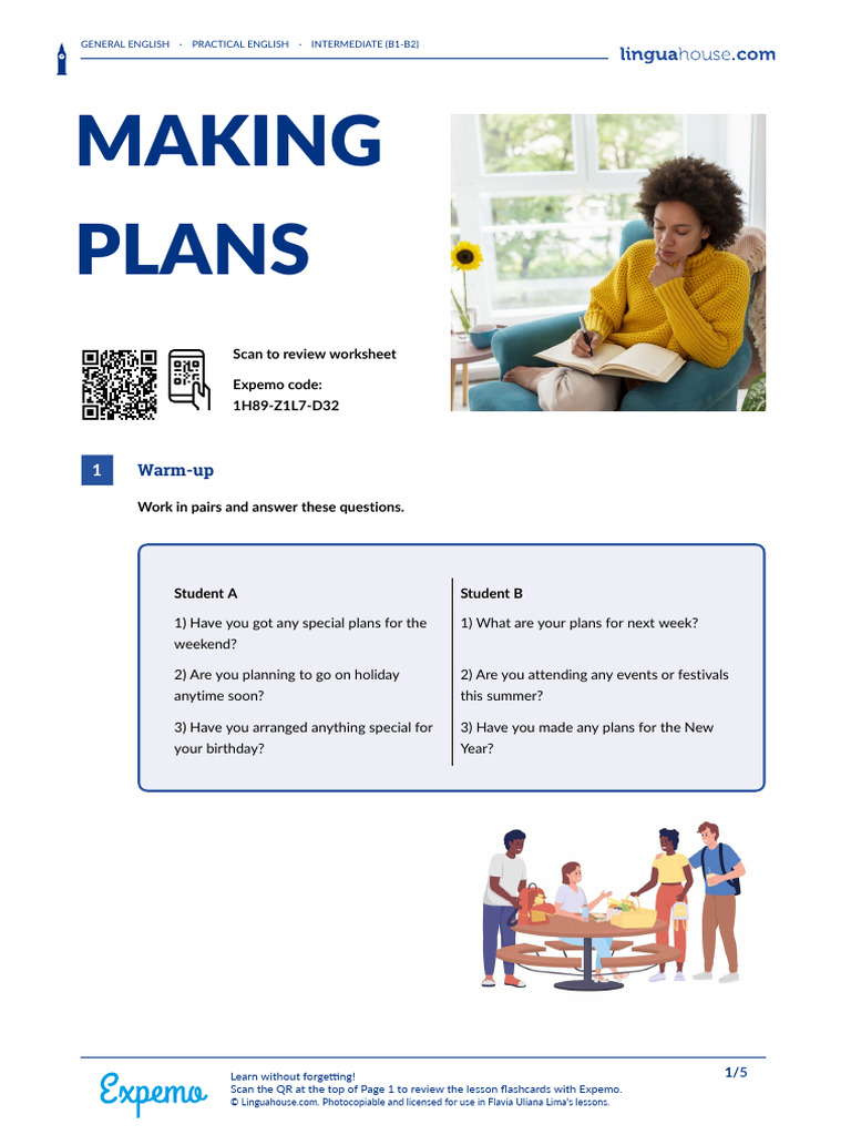 Making Plans British English Student B1 B2 | PDF
