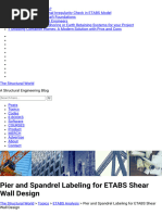 Pier and Spandrel Labelling in ETABS | PDF