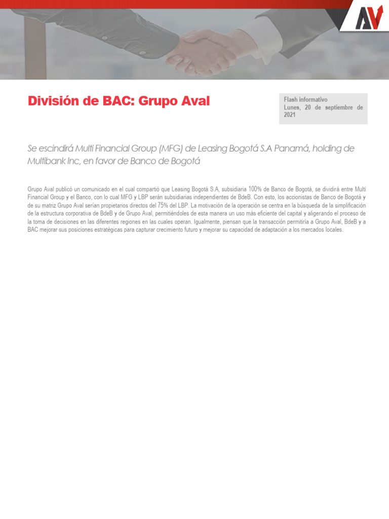 Flash Aval 20 Sept | PDF | Sector privado | Economias