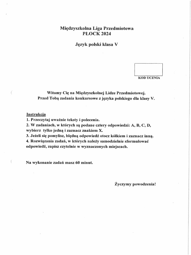 Jezyk Polski Kl. 5 | PDF