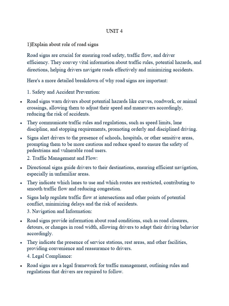 UNIT 4 and 5 Lecturer Notes | PDF | Traffic | Traffic Light