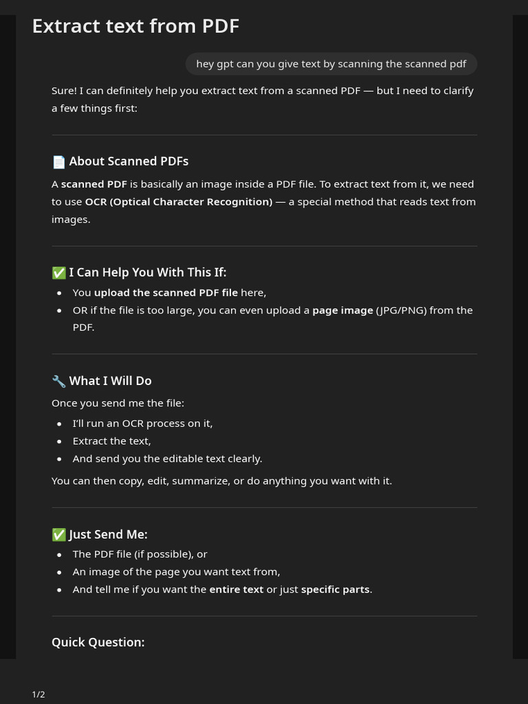 Extract Text From PDF | PDF
