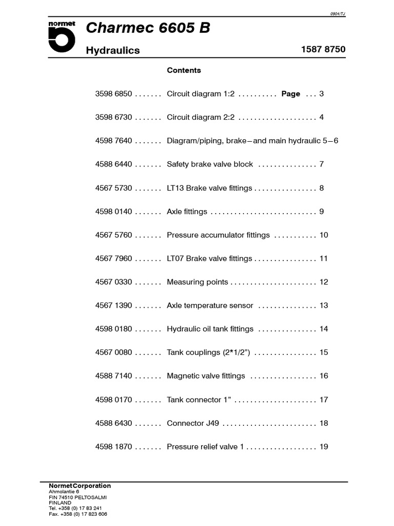 Charmec 6605 B Hidraulico | PDF | Valve | Equipment