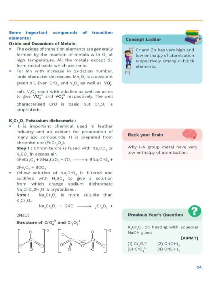 Important Compound of Transition Elements | PDF