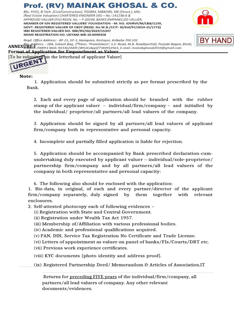 Canara Bank Valuer Empanelment 2025 | PDF | Academic Degree | Real ...