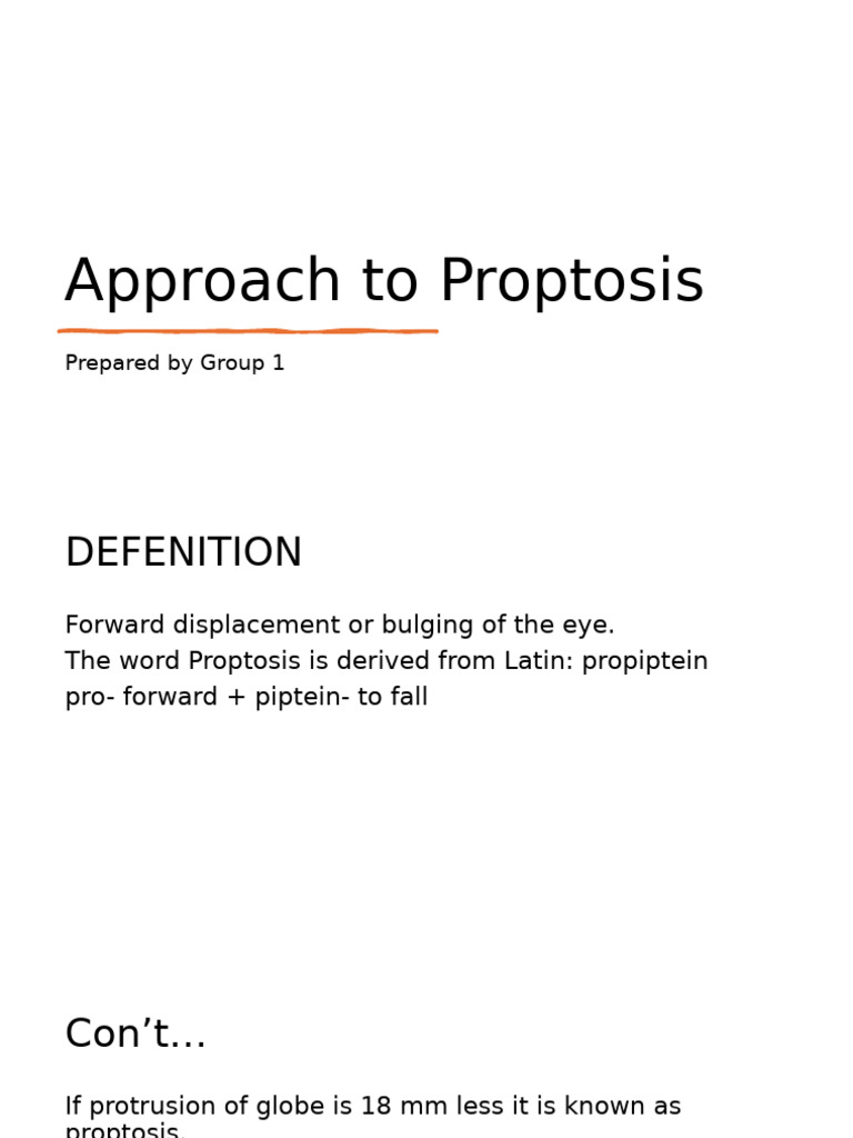 Understanding Proptosis: Causes and Diagnosis | PDF | Magnetic ...
