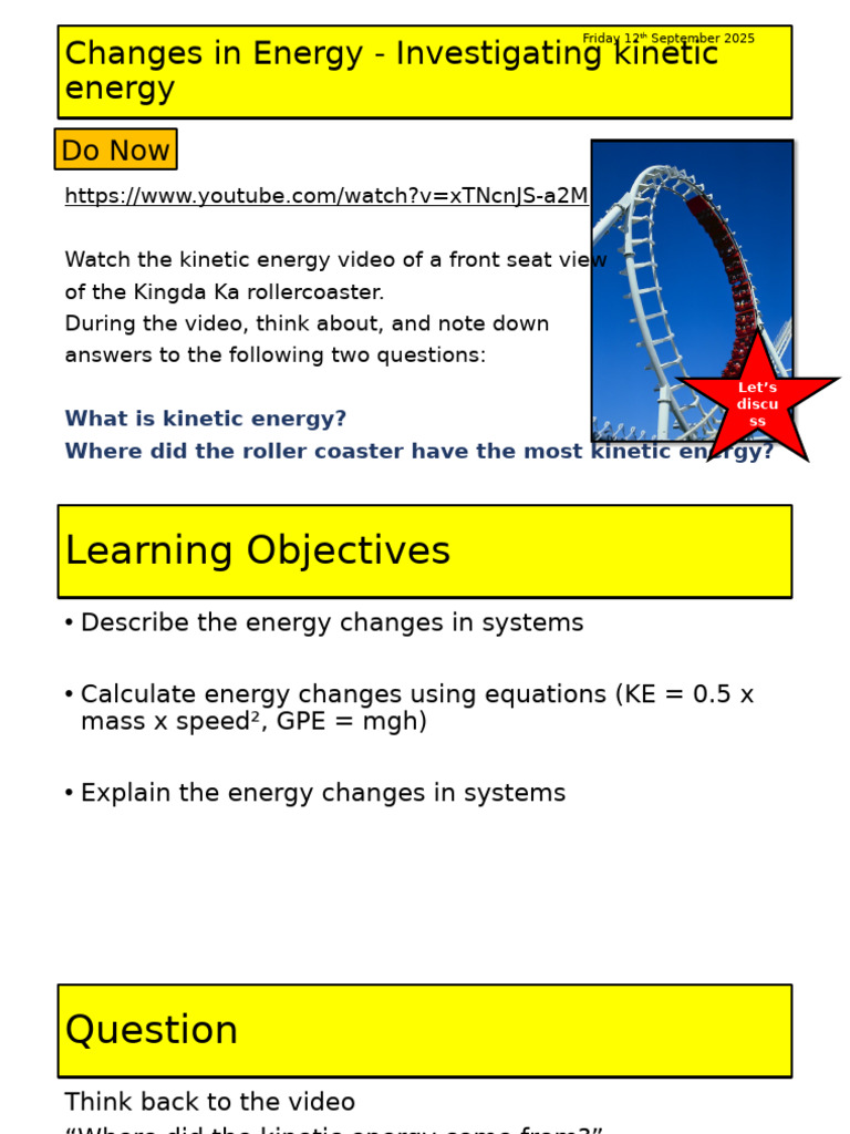 Changes in Energy | PDF | Kinetic Energy | Physics