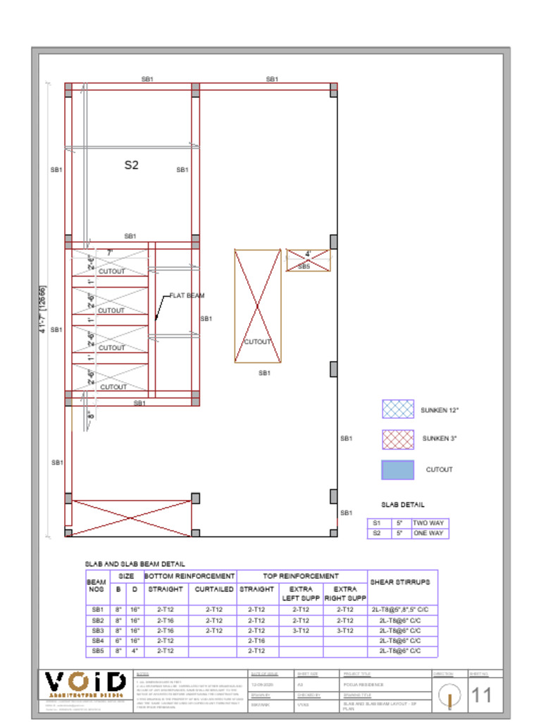 SLAB AND SLAB BEAM DETAIL SF PLAN revised | PDF | Structural Engineering