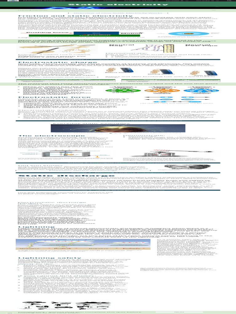 Natural Sces - 14 Static Electricity | PDF | Electric Charge | Lightning