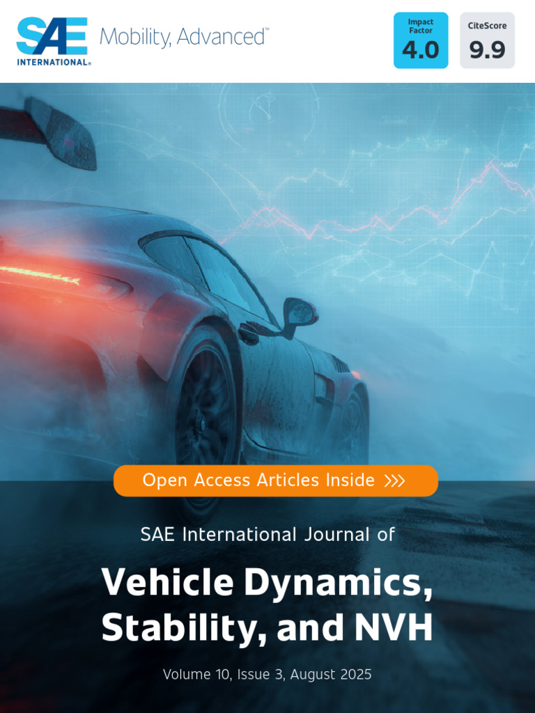 New Issue - SAE J. of Vehicle Dynamics, Stability, & NVH | PDF | Control Theory | Force