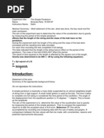 Simple Pendulum Lab Report | PDF | Pendulum | Physics