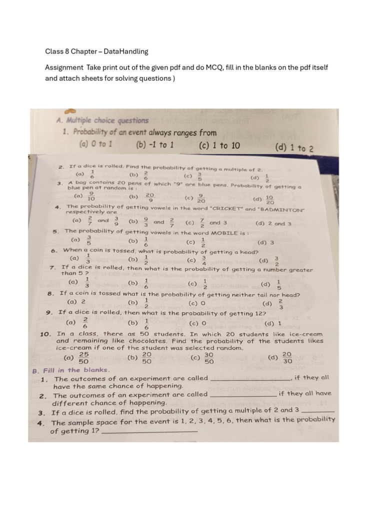 Class 8 Data Handling | PDF